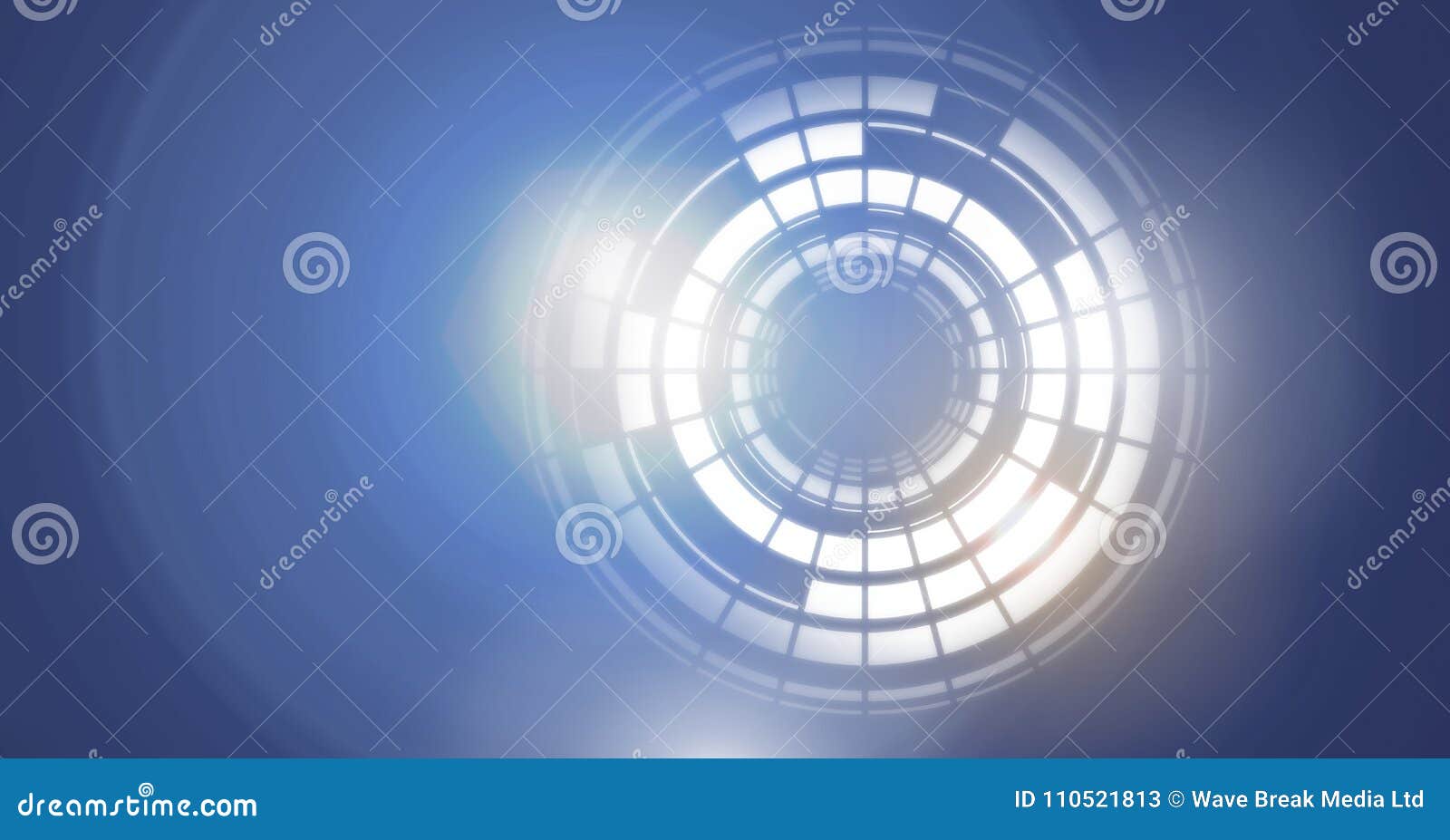 Glowing Circle Technology Interface Stock Illustration - Illustration ...