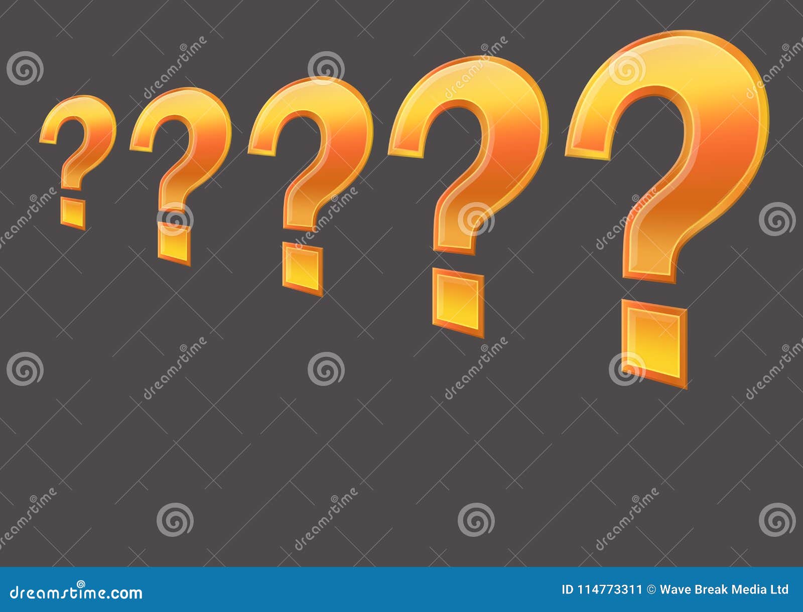 Gold question marks stock illustration. Illustration of uncertainty ...