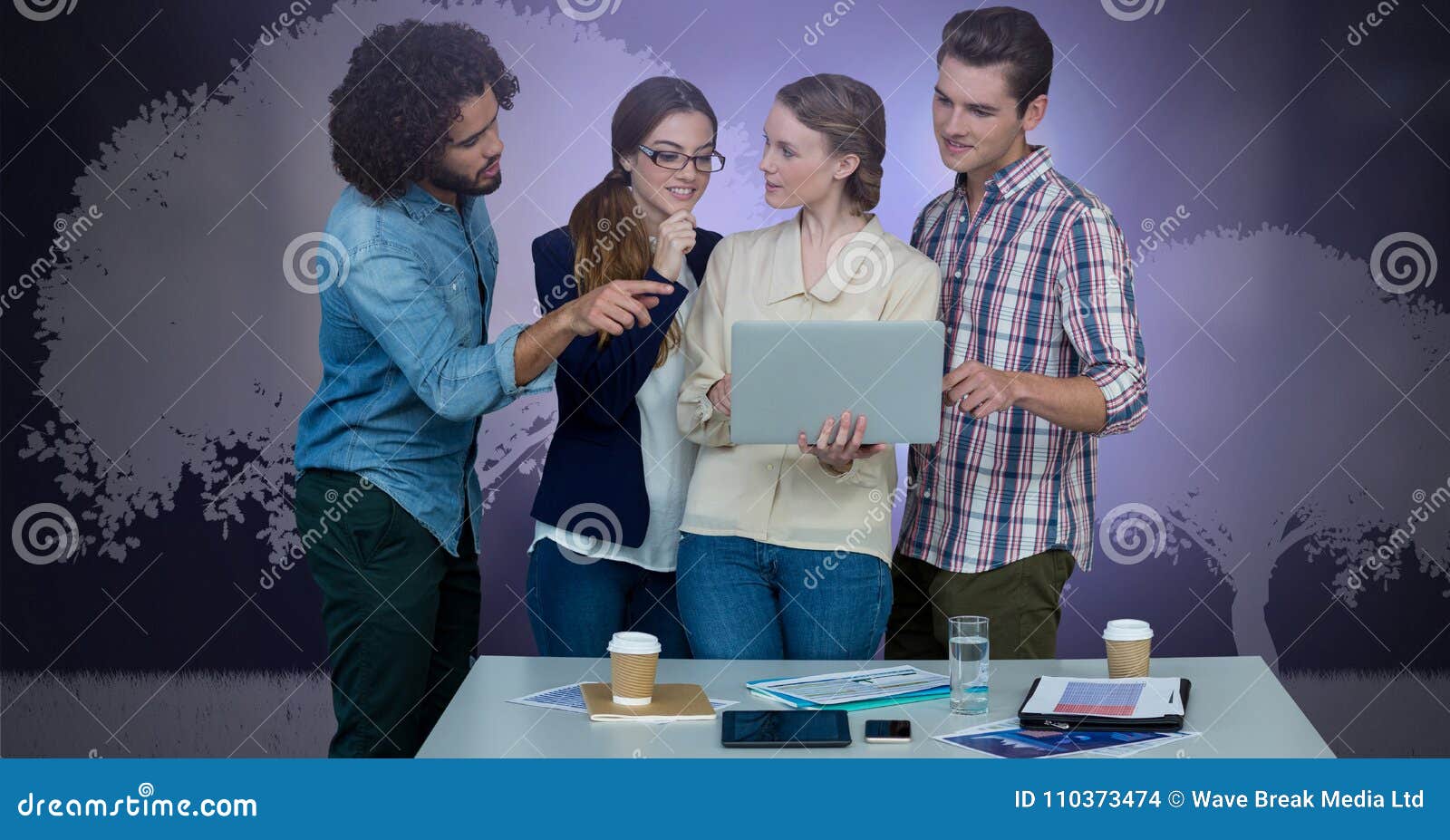 Group of People Working on Laptop Stock Photo - Image of background ...