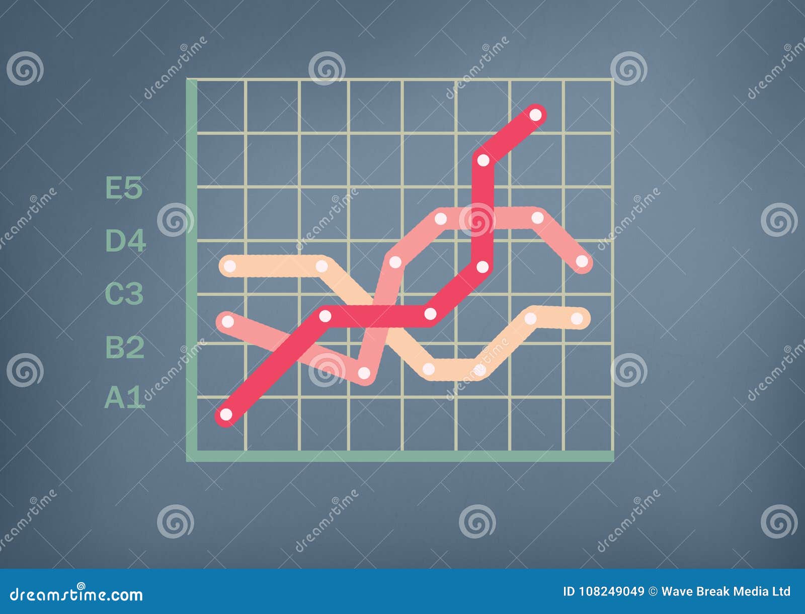 Hand Cupped with Colorful Chart Statistics Grid Stock Illustration ...