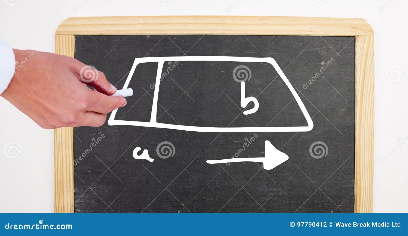Hand Drawing Diagram on Blackboard Stock Photo - Image of generated ...
