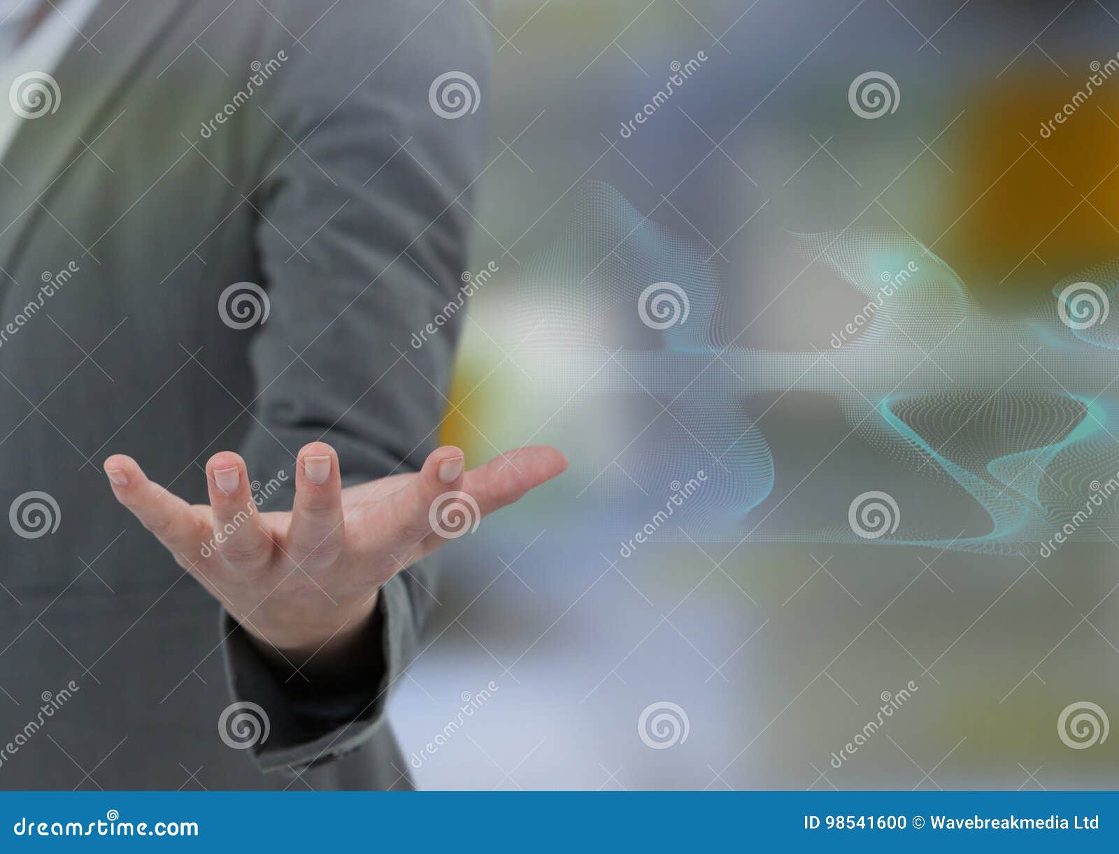 Hand Holding and Interacting with Transition Effect Stock Photo - Image ...