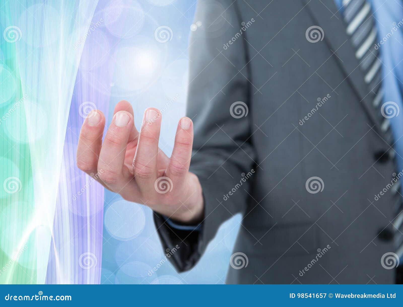 Hand Holding and Interacting with Transition Effect Stock Image - Image ...