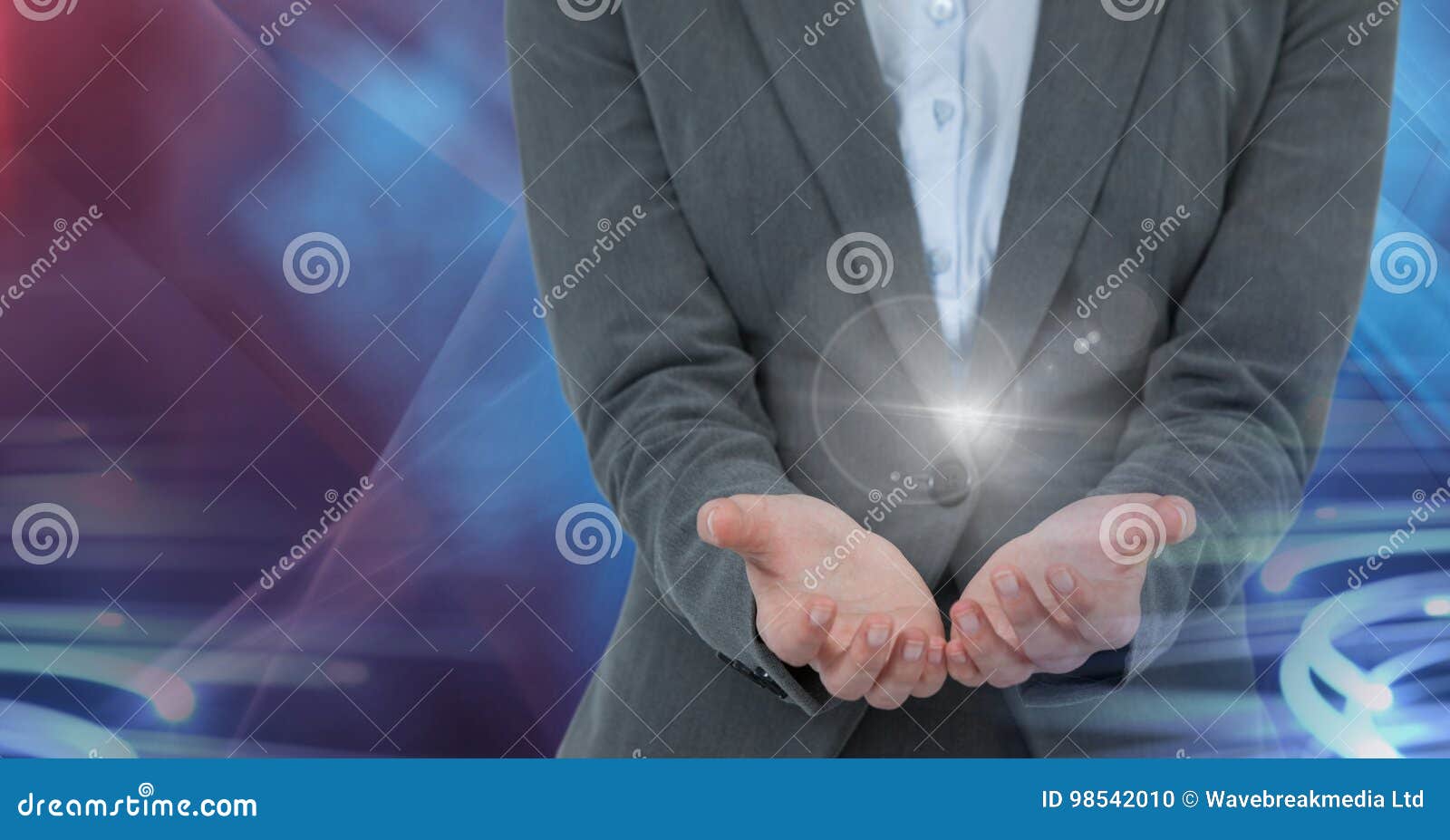 Hands Open and Interacting with Transition Effect Stock Photo - Image ...