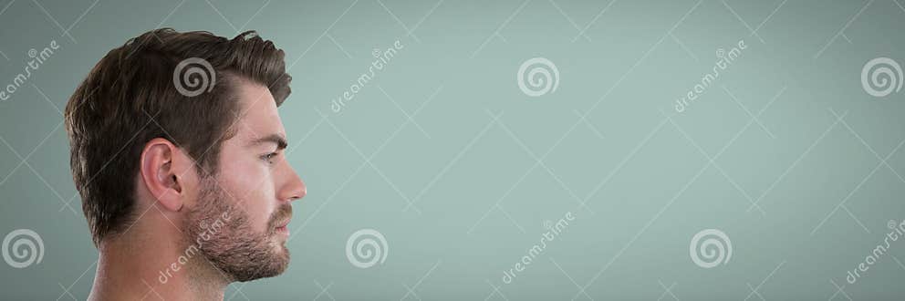 Digital Composite of Head of a Man Stock Photo - Image of male, smart ...