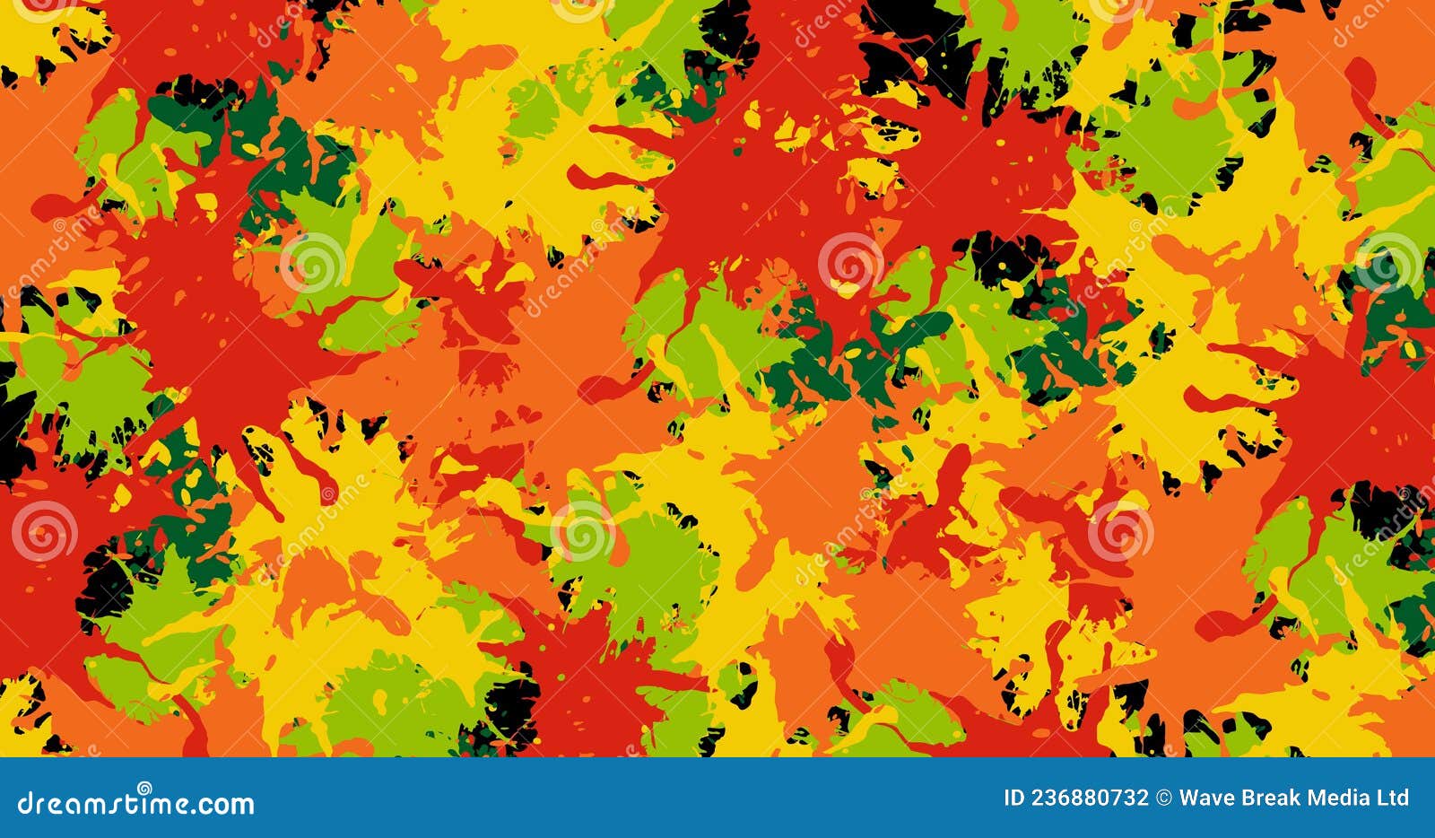 Digital Composite Image of Colorful Abstract Pattern on Black ...