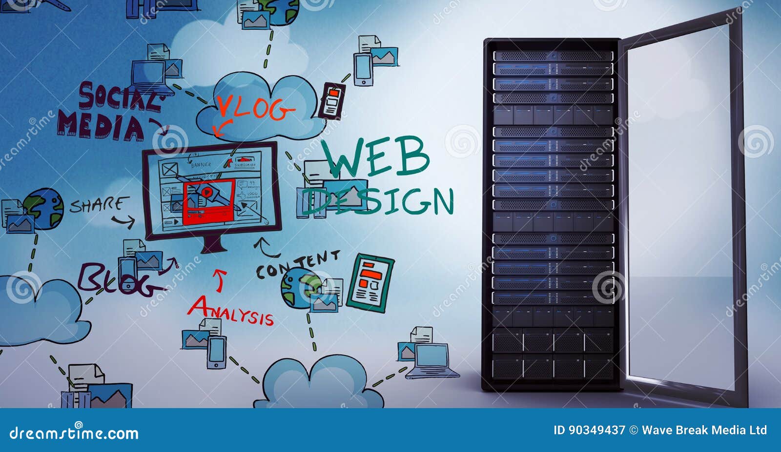 Doodle Computer Hardware Icons Stock Photos - Free & Royalty-Free Stock ...