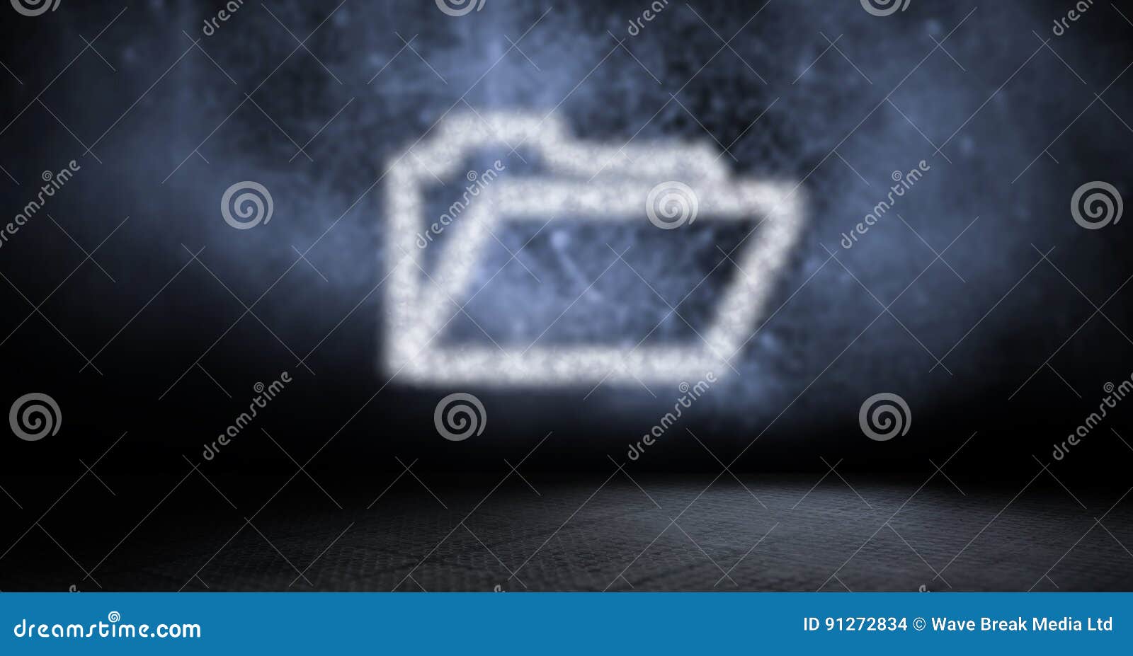 Digital Composite Image of Folder Icon with Cloud Texture Stock Photo ...