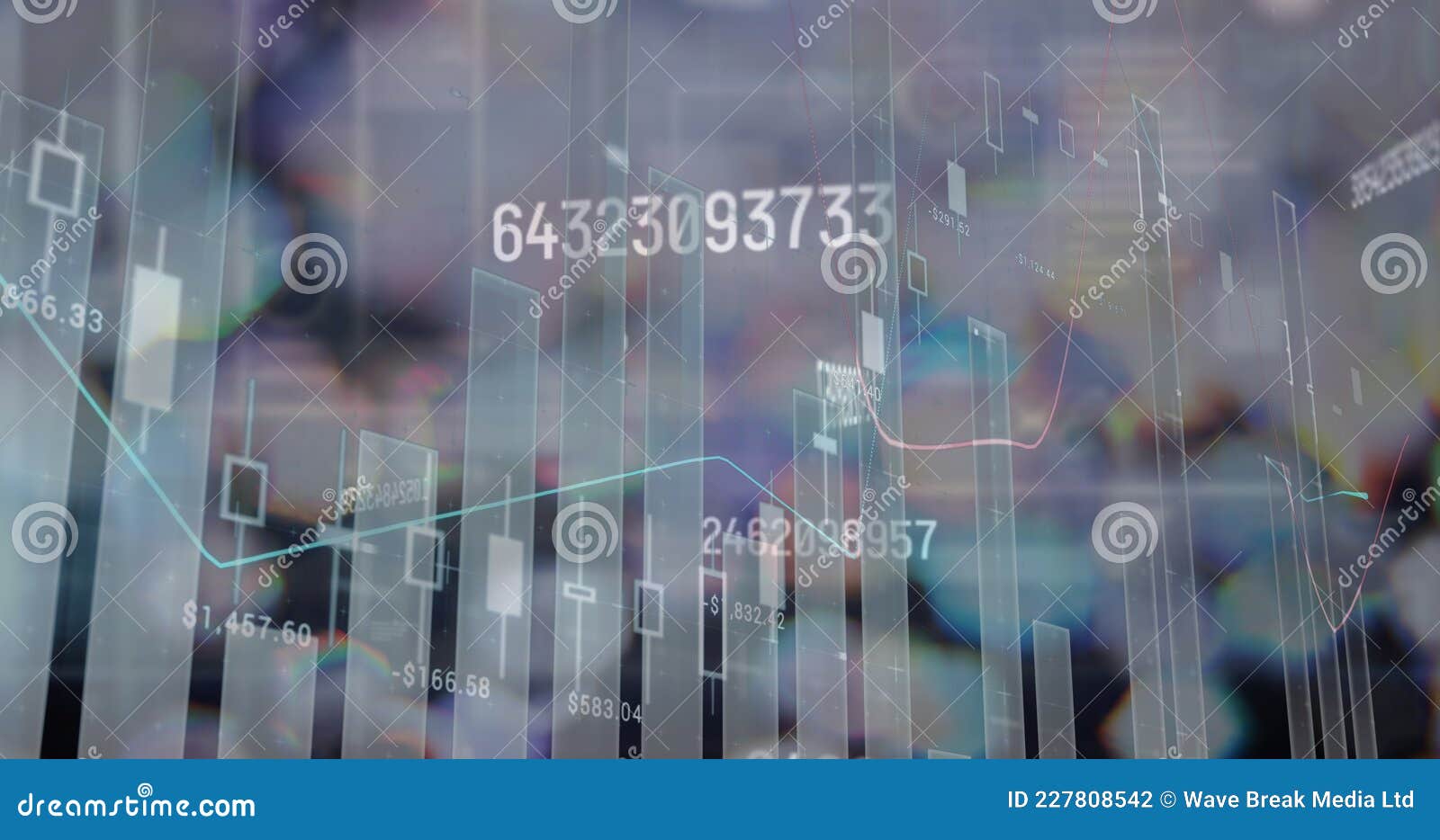 Digital Composite Image of Multiple Changing Numbers and Statistical Data Processing Stock ...