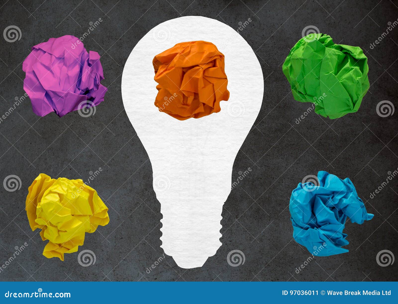 Light Bulb with Crumpled Paper Ball in Front of Blackboard Stock Image ... Light Bulb with Crumpled Paper Ball in Front of Blackboard Stock Image ...