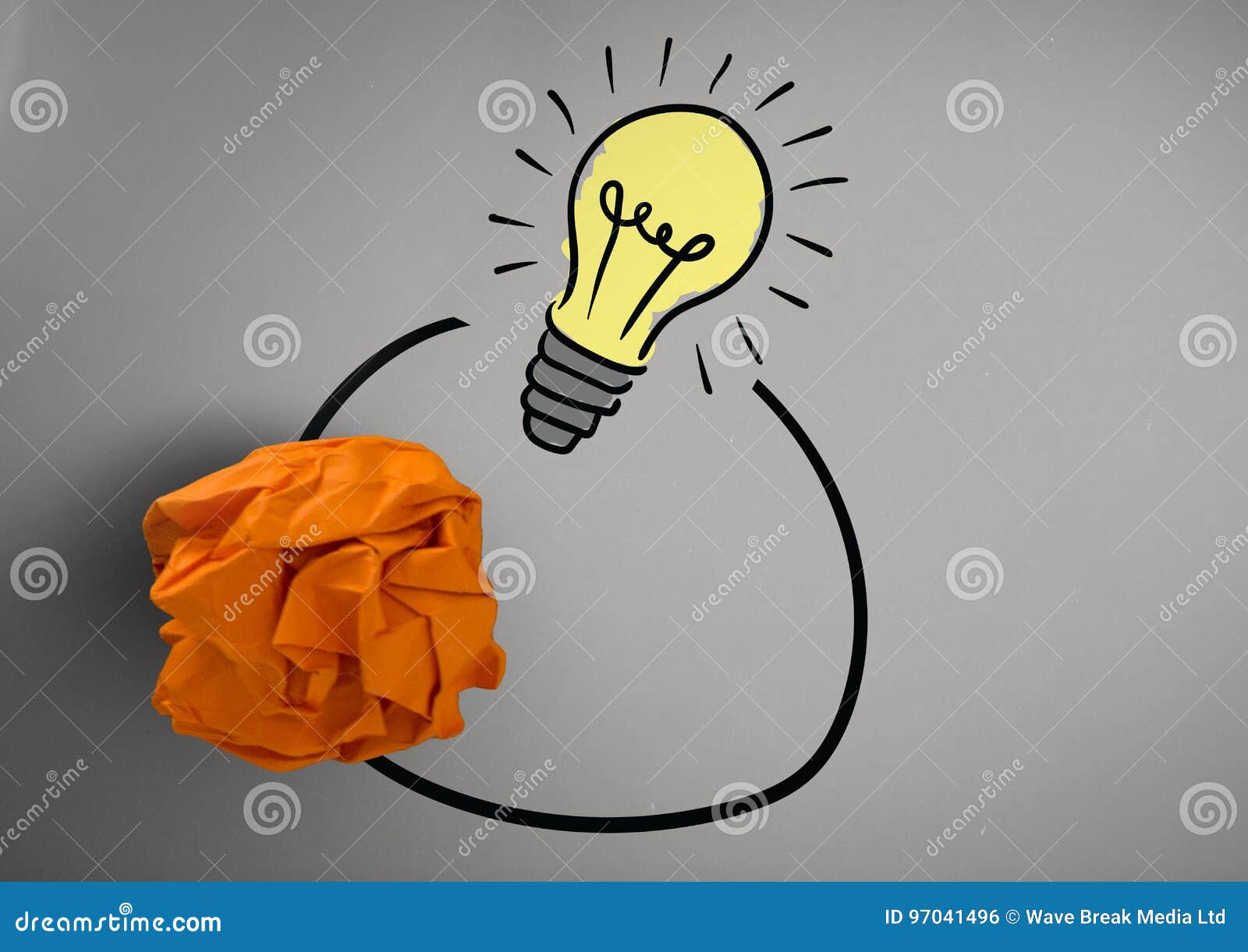 Light Bulb with Crumpled Paper Ball Stock Photo - Image of color ... Light Bulb with Crumpled Paper Ball Stock Photo - Image of color ...