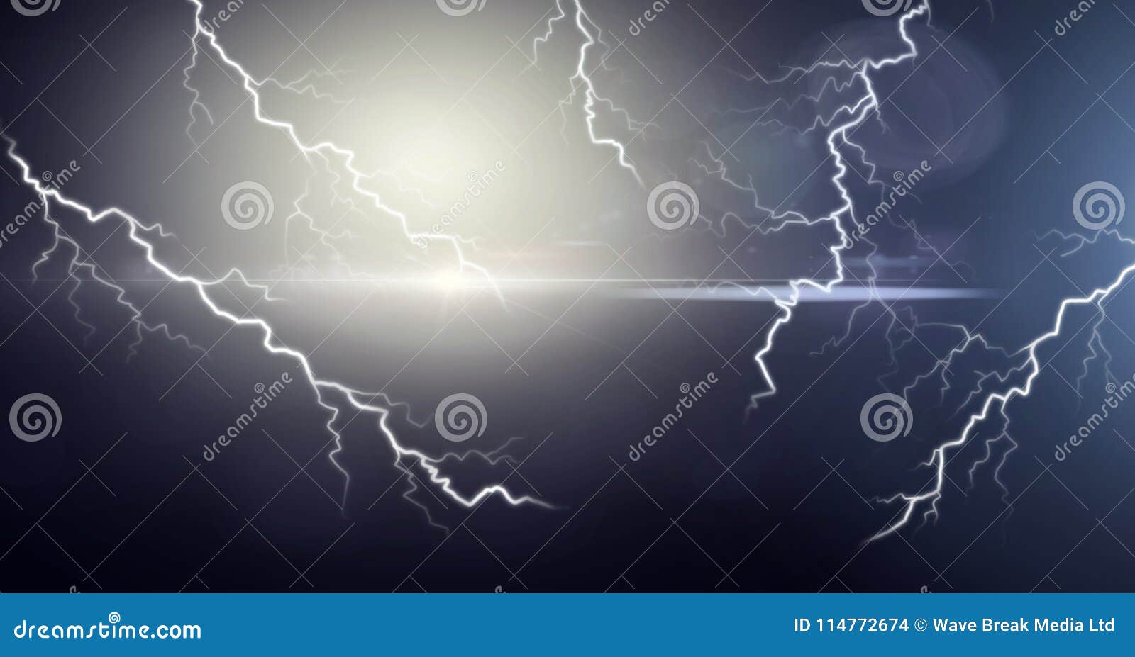 Lightning Strikes and Dark Background Stock Illustration - Illustration ...