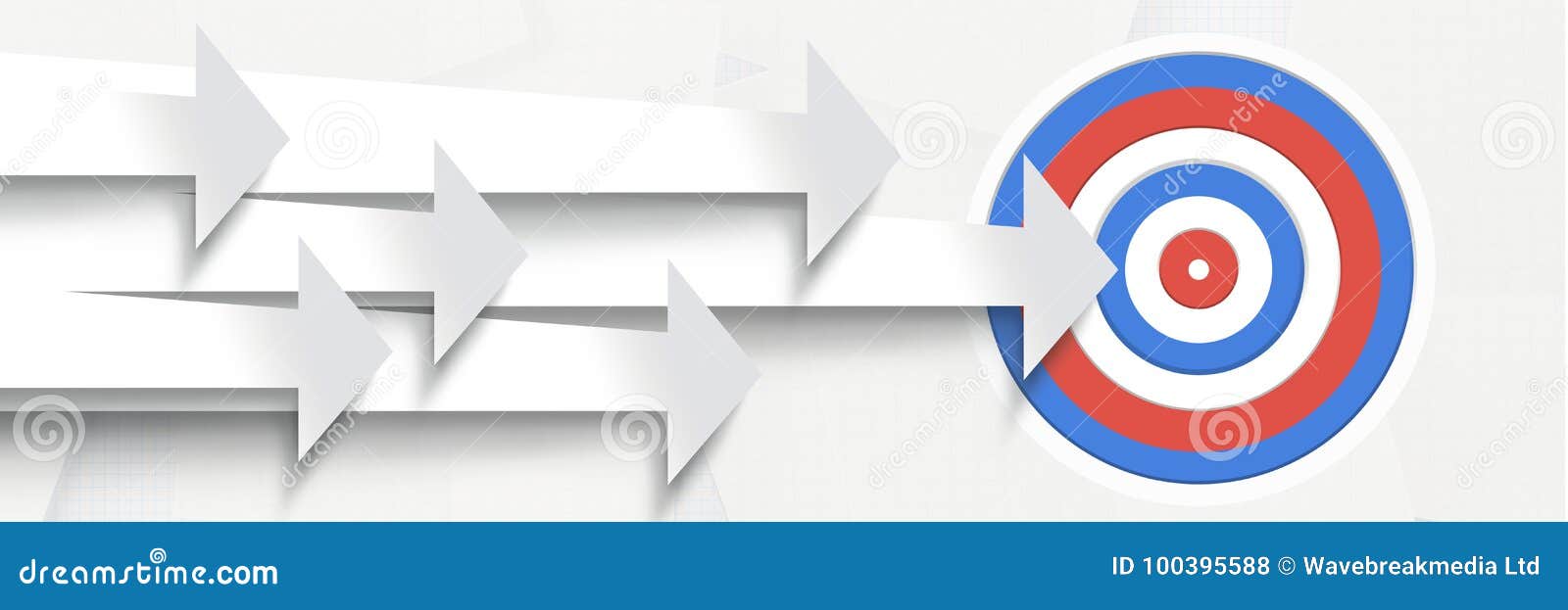 Long Arrows Pointing at Target Stock Illustration - Illustration of ...