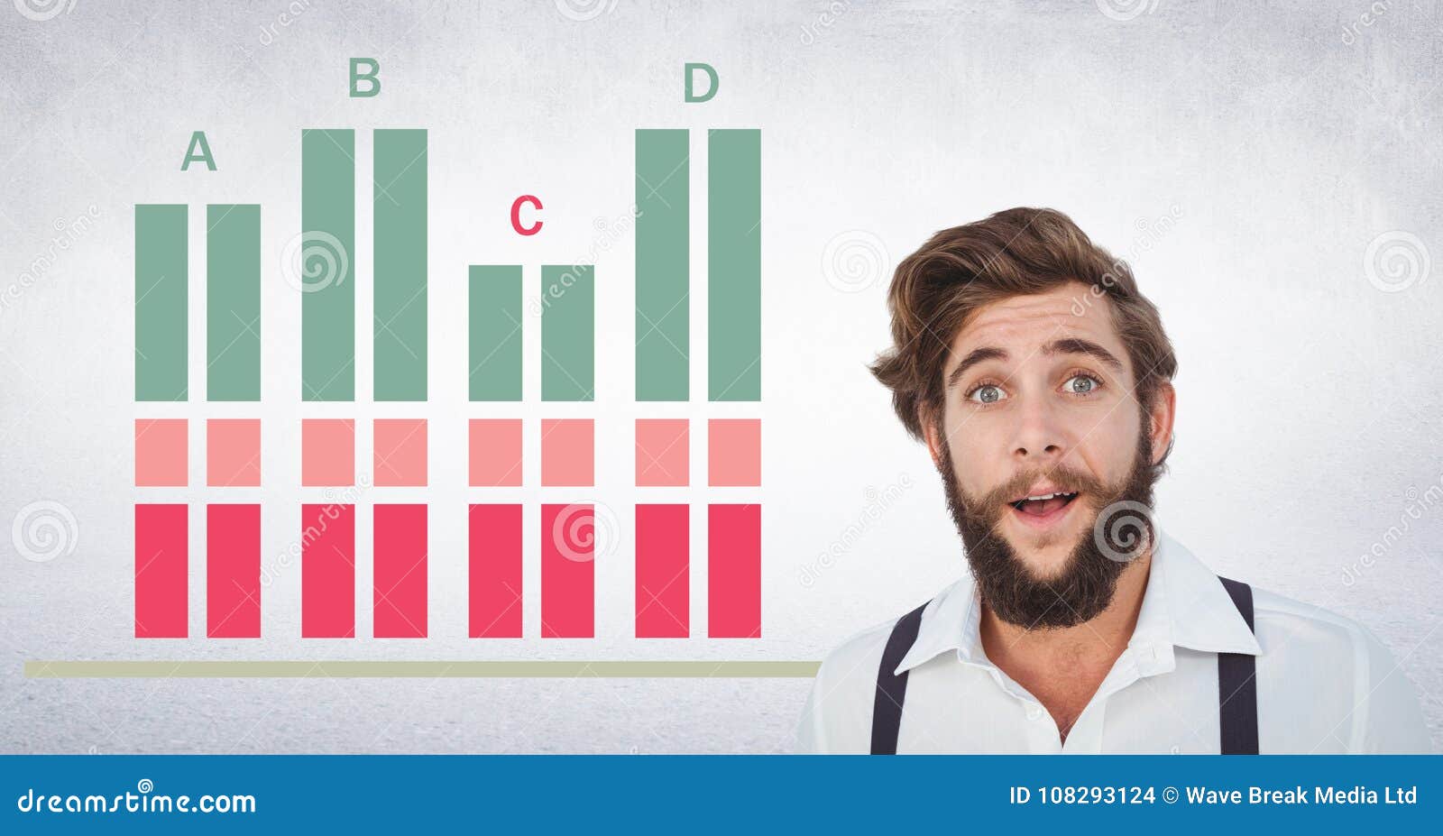 Man with Colorful Chart Statistics Stock Photo - Image of lifestyle ...