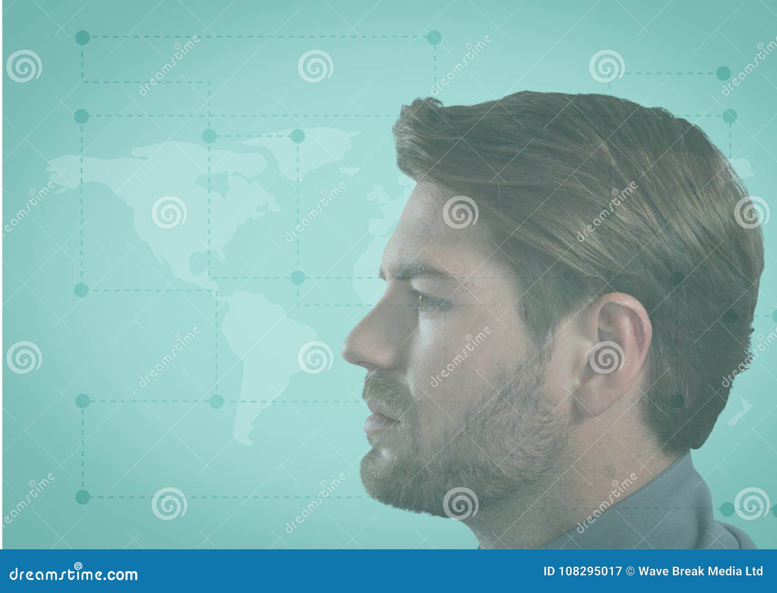 Man with map in background stock image. Image of copy - 108295017