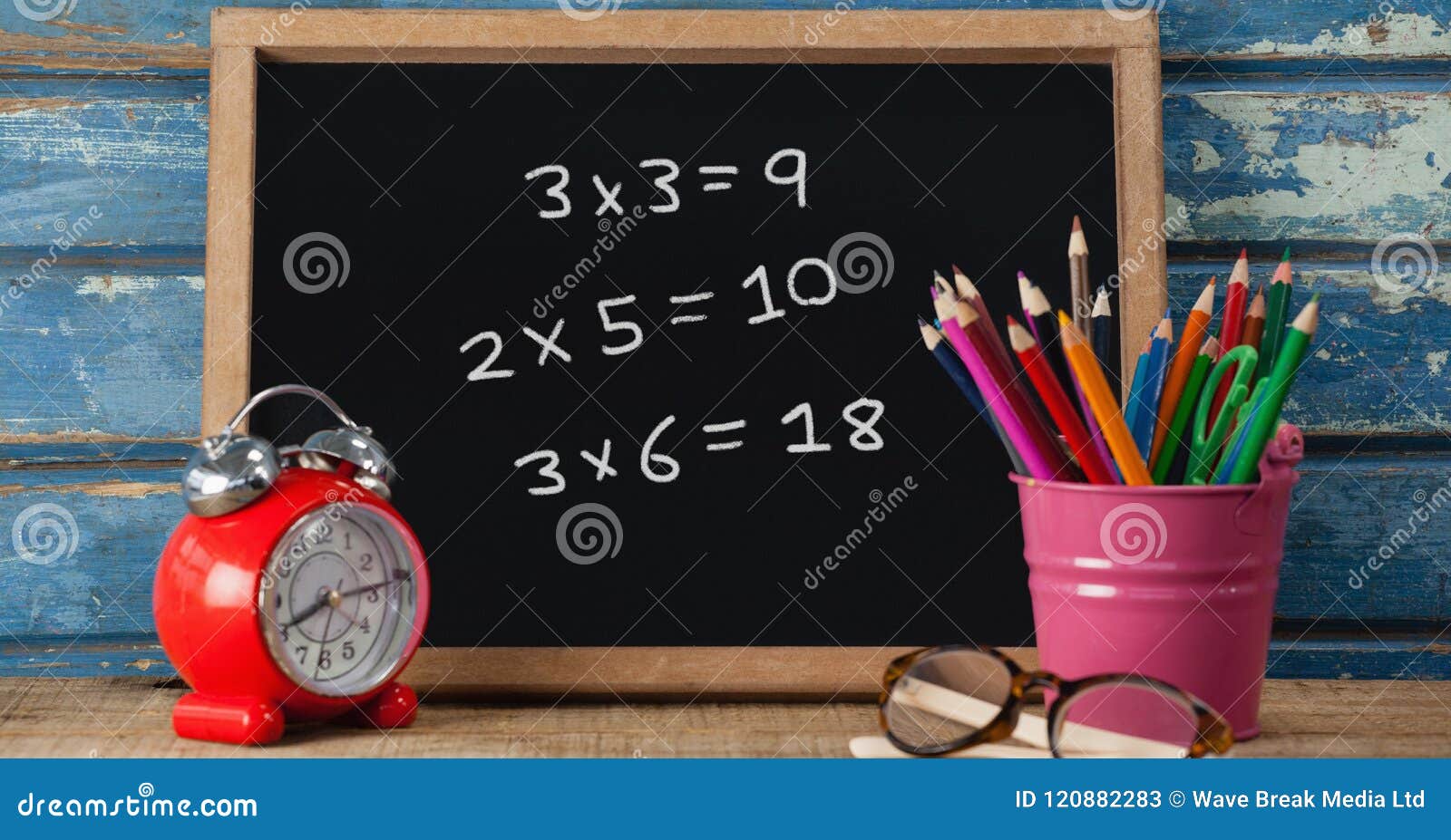 Math Education Drawings on Blackboard for School Stock Image - Image of ...