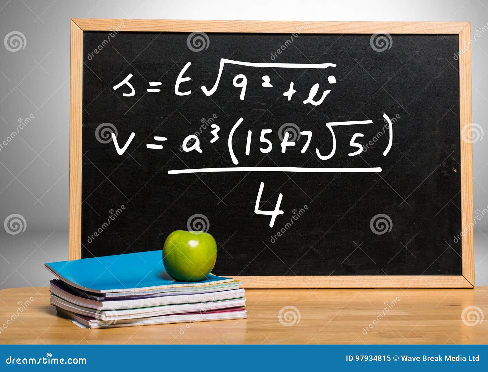 Math Equations on Blackboard Stock Illustration - Illustration of ...