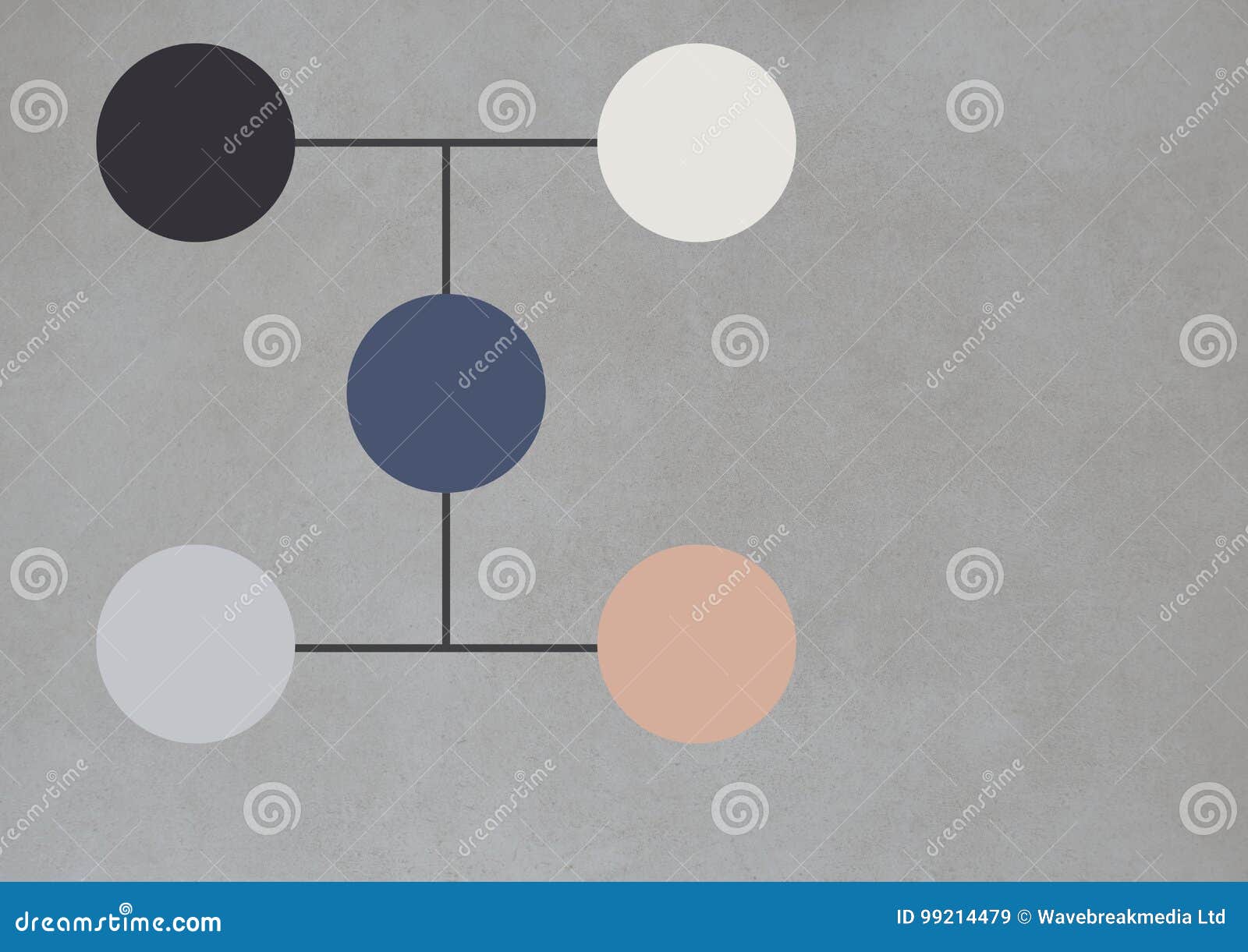 Mind Map Over Grey Background Stock Illustration - Illustration of ...