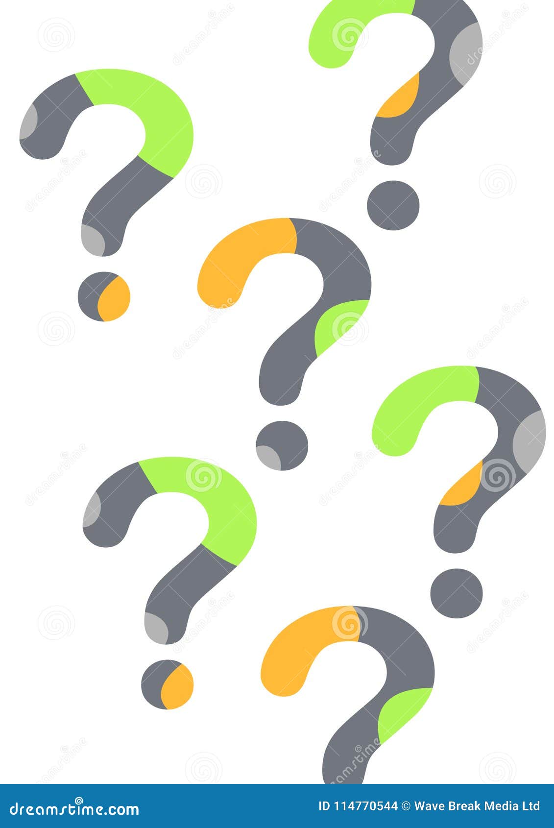 Minimal question marks stock illustration. Illustration of green ...