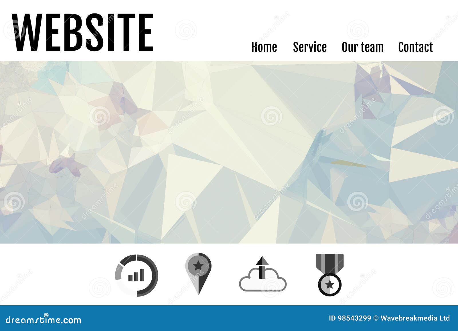 Minimalist Website Interface Stock Illustration - Illustration of award ...