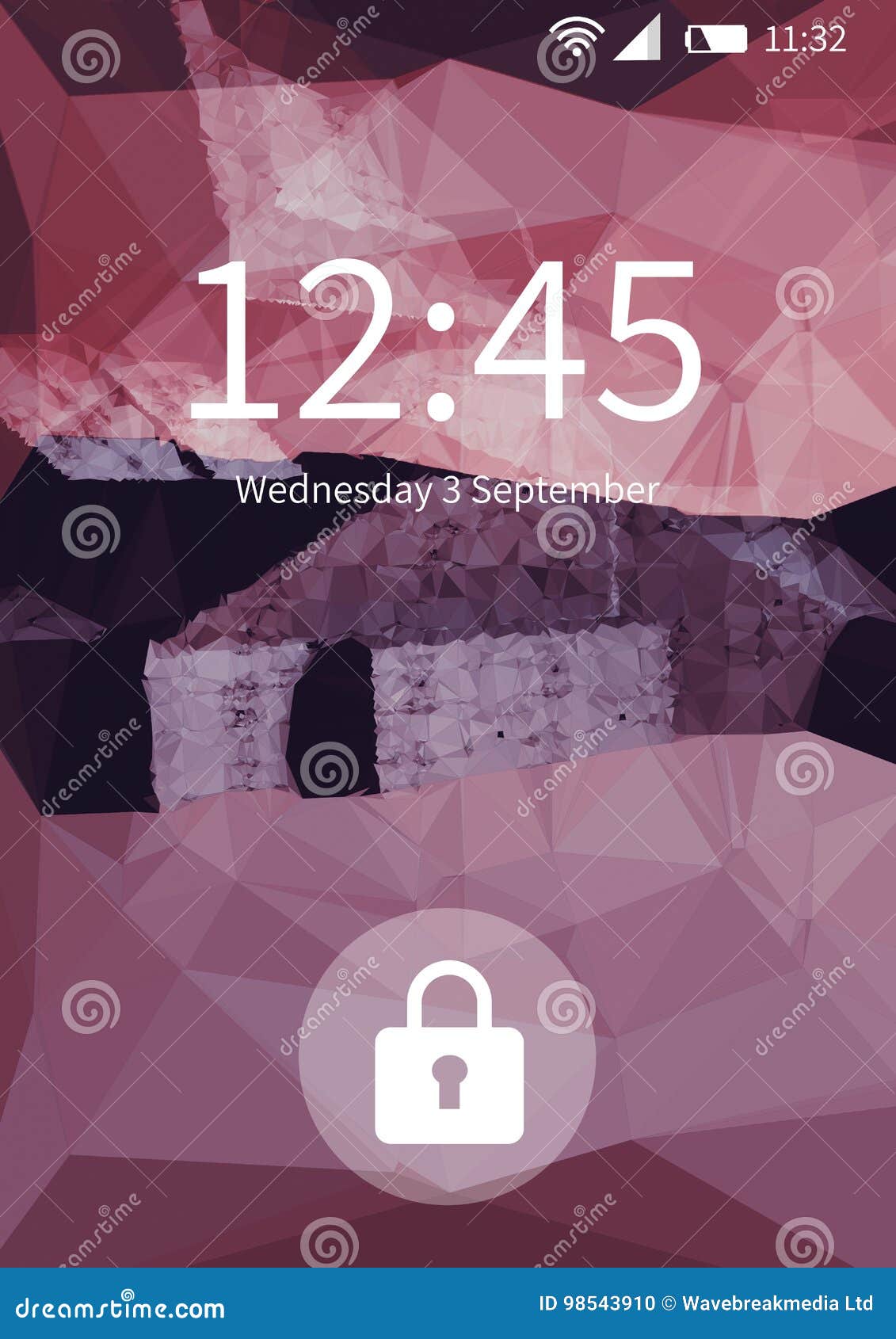 Phone Blocked Screen Interface Stock Illustration - Illustration of ...