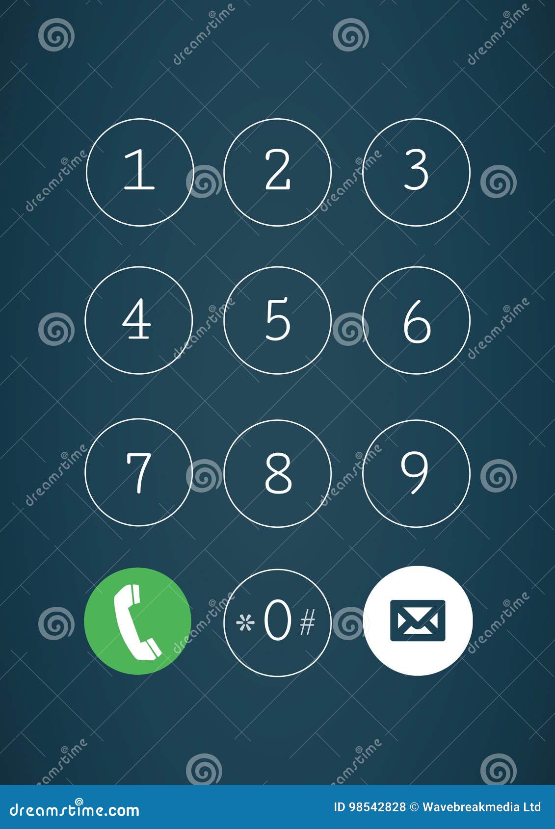 Phone keyboard interface stock illustration. Illustration of landline ...