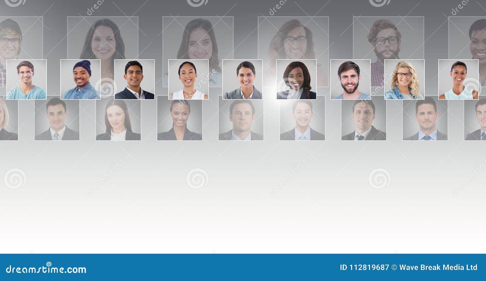 Portrait Profiles of Different People Stock Image - Image of african ...