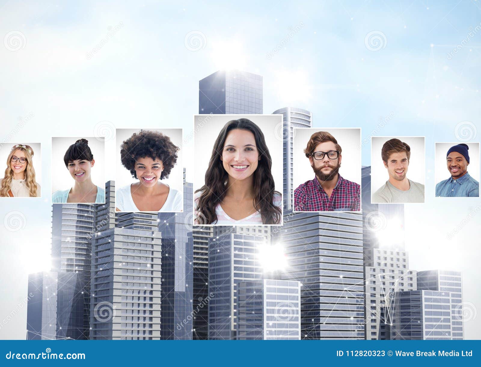 Portrait Profiles of Different People Stock Image - Image of collective ...