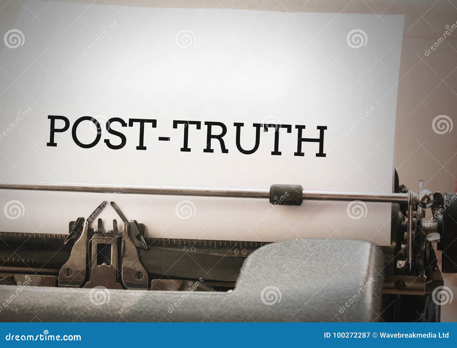 Post-truth Text on Typewriter Stock Illustration - Illustration of ...