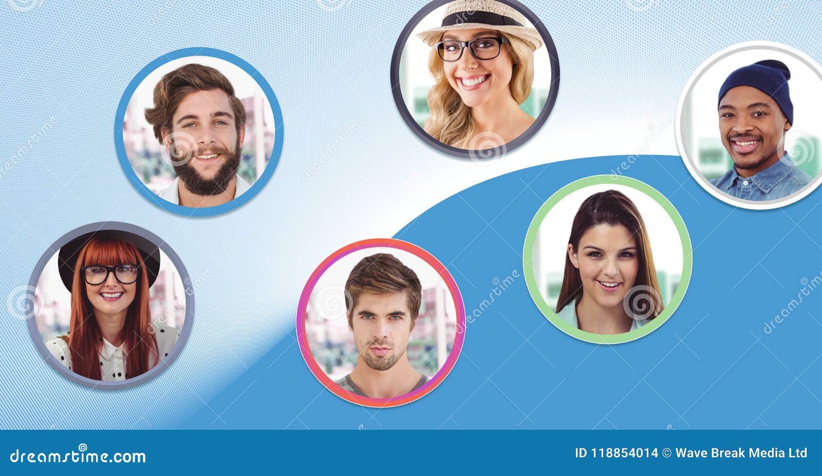 Profile people bubbles stock photo. Image of female - 118854014