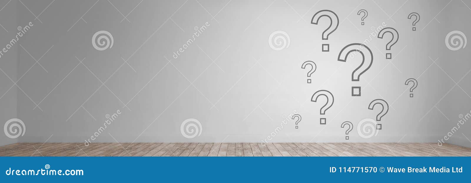 Question marks on wall stock illustration. Illustration of asking ...