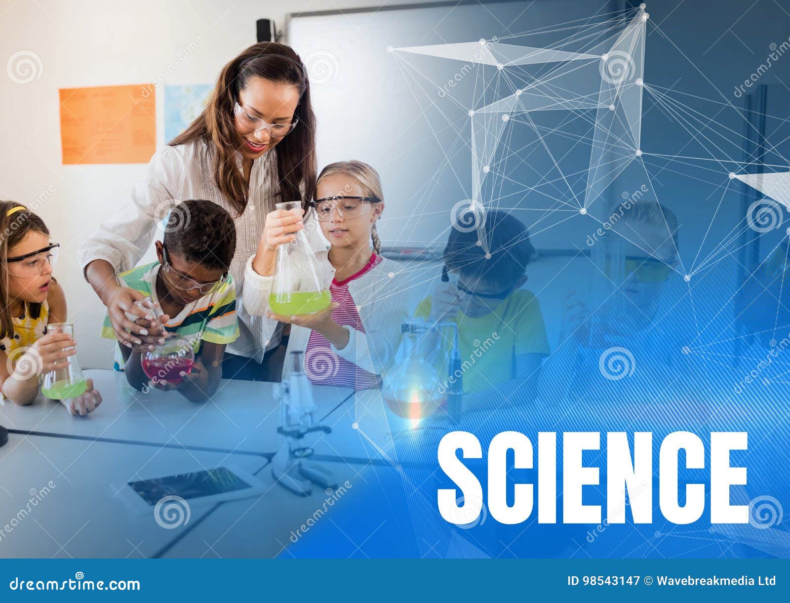 Science Text and Science Teacher with Class Stock Image - Image of ...