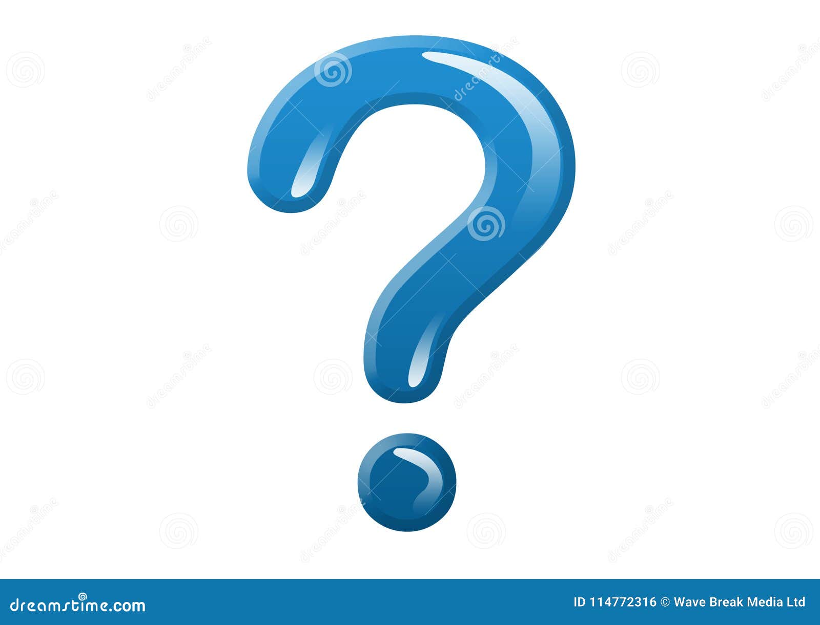 Shiny blue question mark stock illustration. Illustration of ...