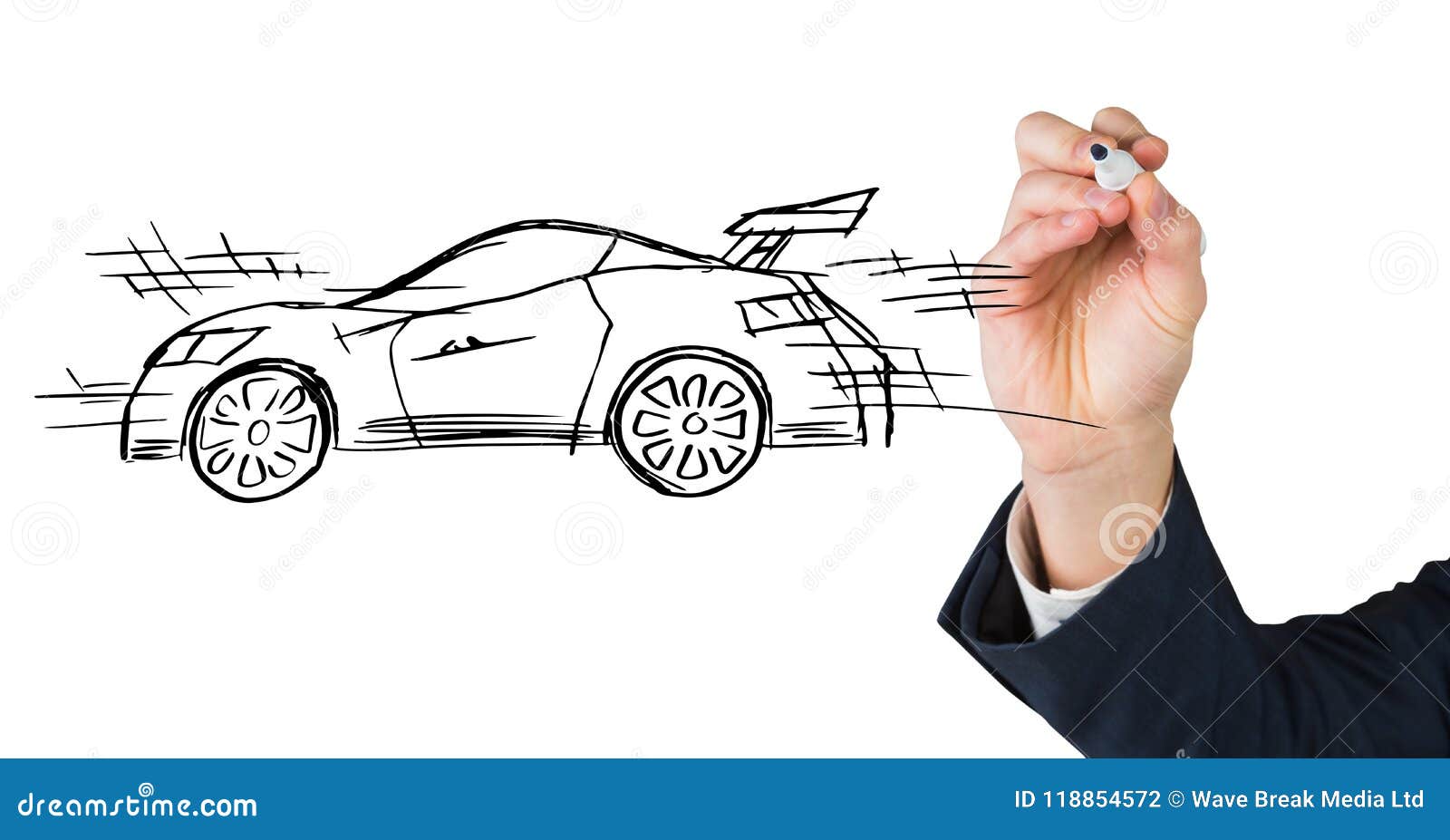 Sketch of Car and Hand Drawing Stock Photo - Image of designing ...