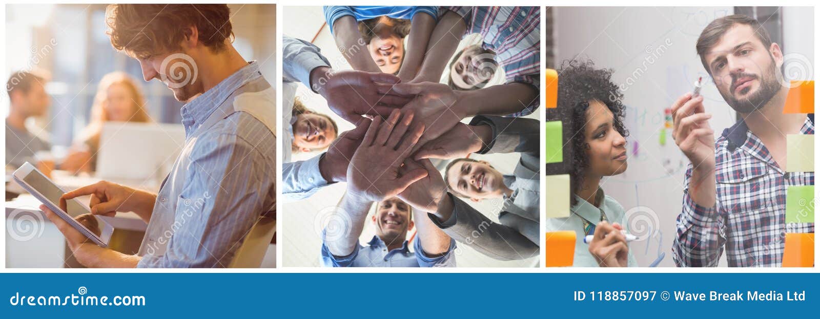 Teamwork meeting collage stock image. Image of coworkers - 118857097