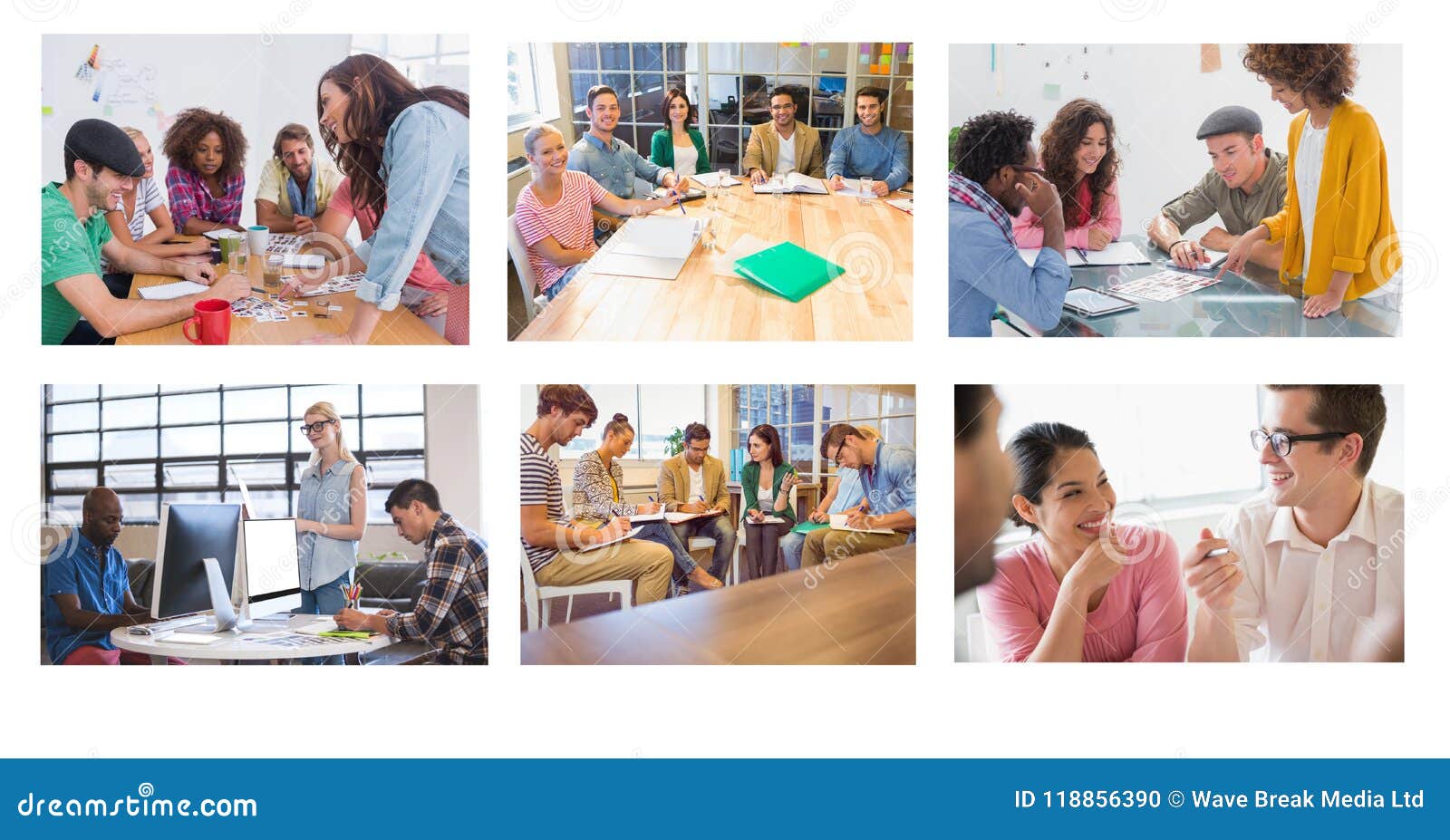 Teamwork meeting collage stock photo. Image of concerned - 118856390