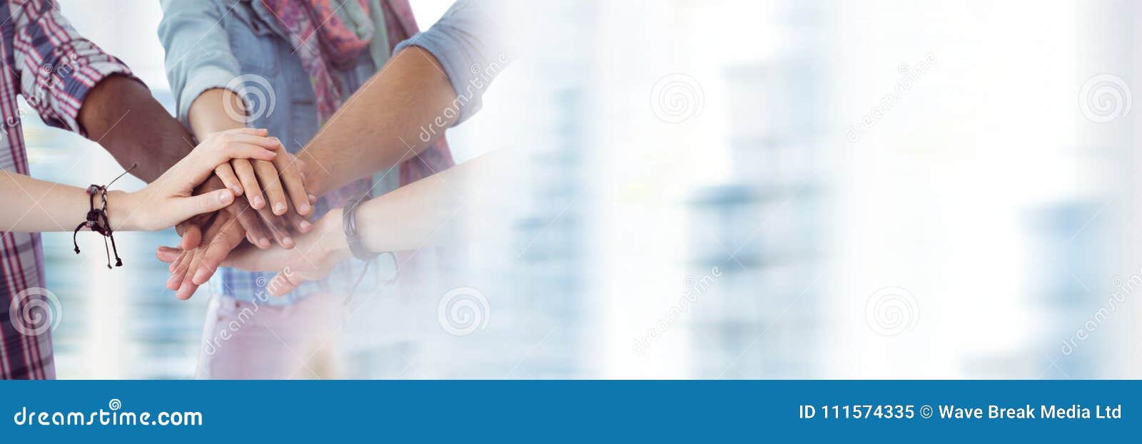 Teamwork Transition with People Joining Hands Stock Image - Image of ...