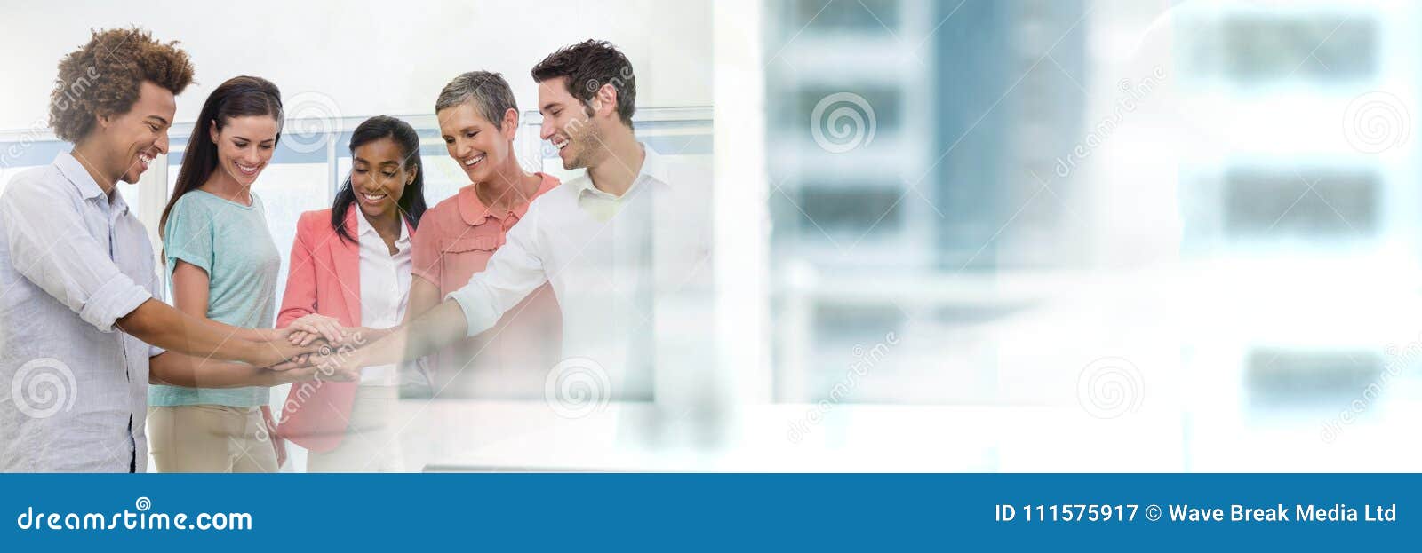 Teamwork Transition with People Joining Hands Stock Image - Image of ...