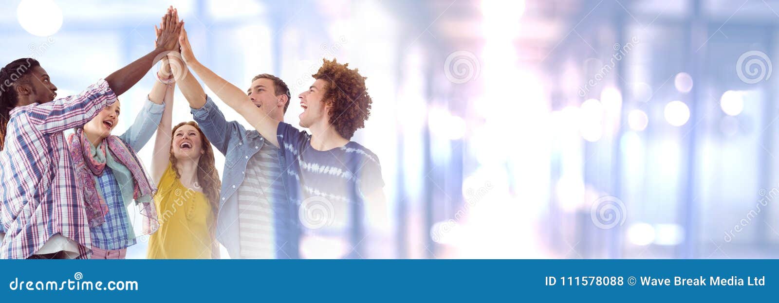 Teamwork Transition with People Joining Hands Stock Photo - Image of ...