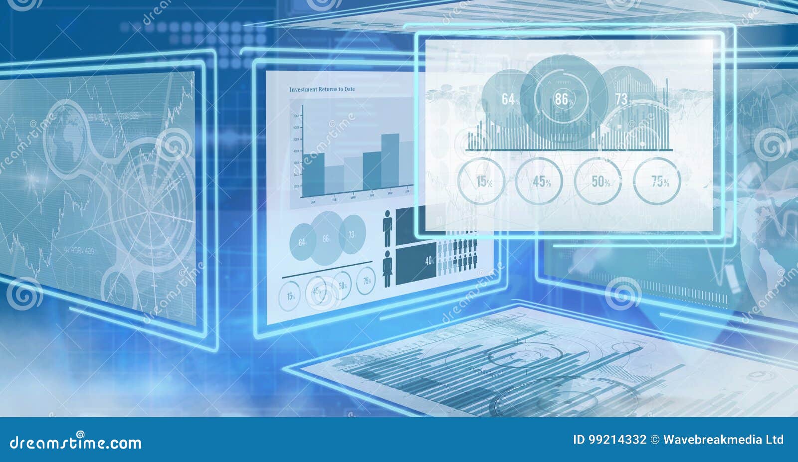 Technology Interface Panels Stock Illustration - Illustration of ...
