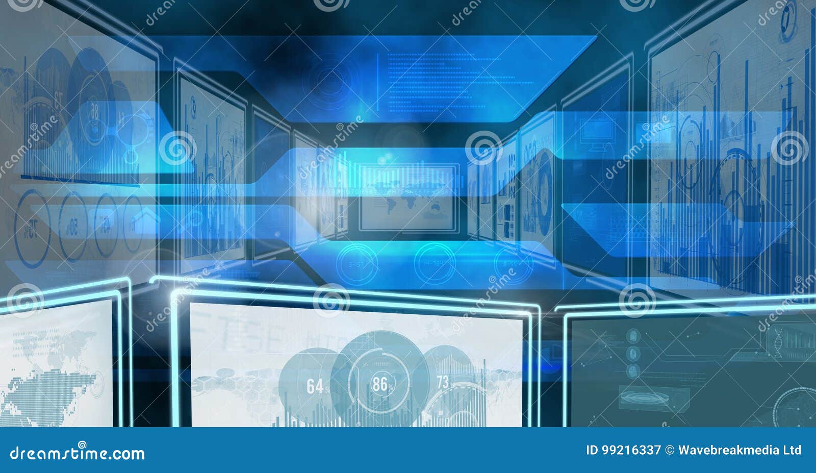 Technology Interface Panels Stock Illustration - Illustration of ...