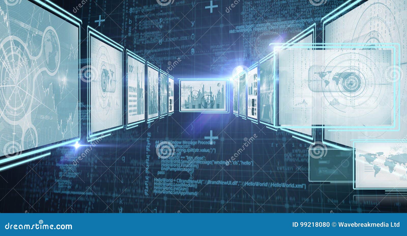 Technology Interface Panels Stock Illustration - Illustration of ...