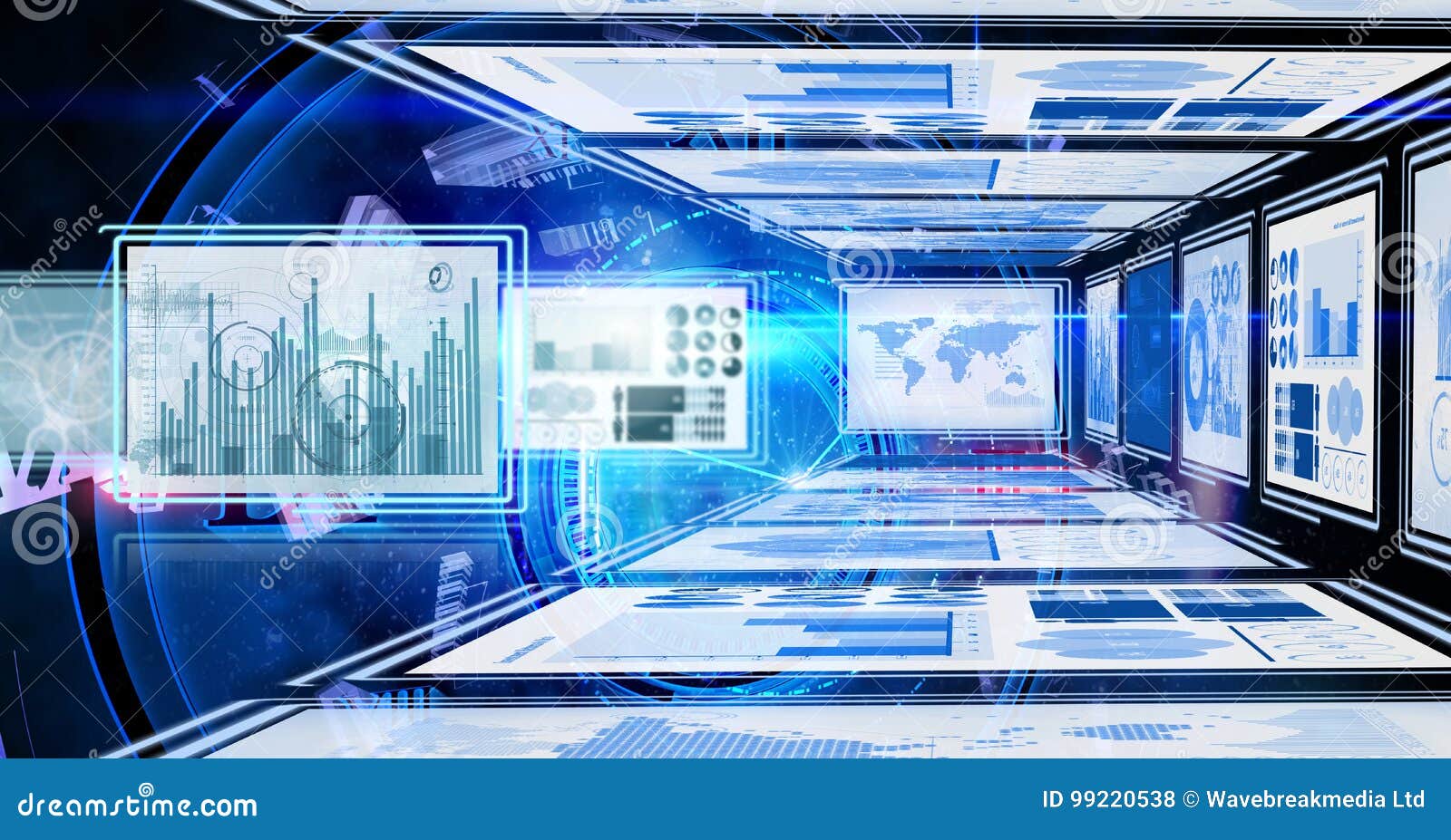 Technology Interface Panels Stock Photo - Image of flare, glow: 99220538