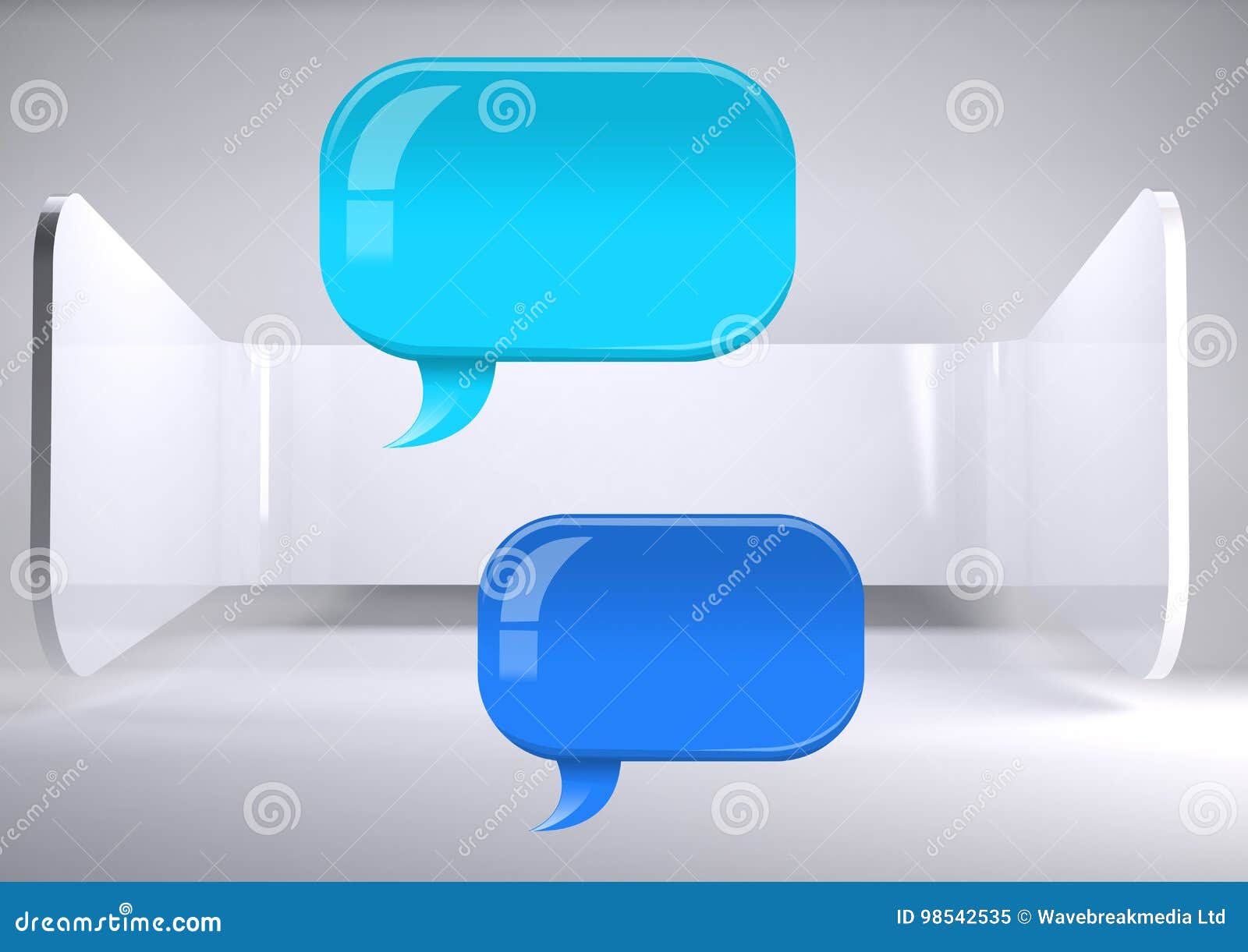 Two Shiny Chat Bubbles Floating in Room Stock Image - Image of room ...