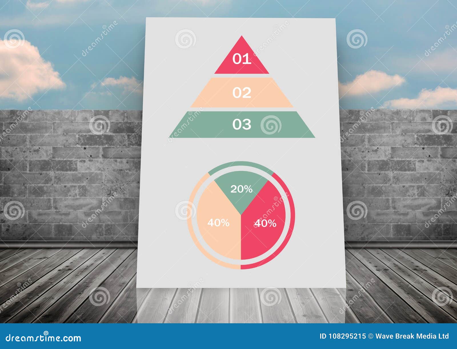 White Board with Colorful Chart Statistics Stock Image - Image of ...