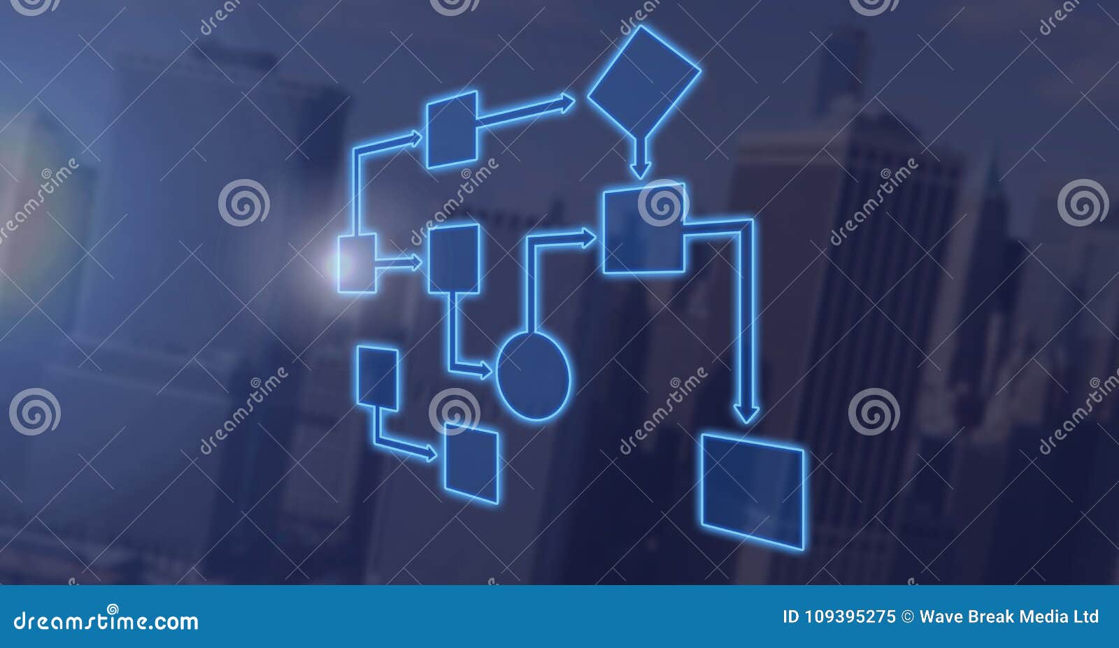 Wireframe with Blue Background Stock Image - Image of glow, destination ...
