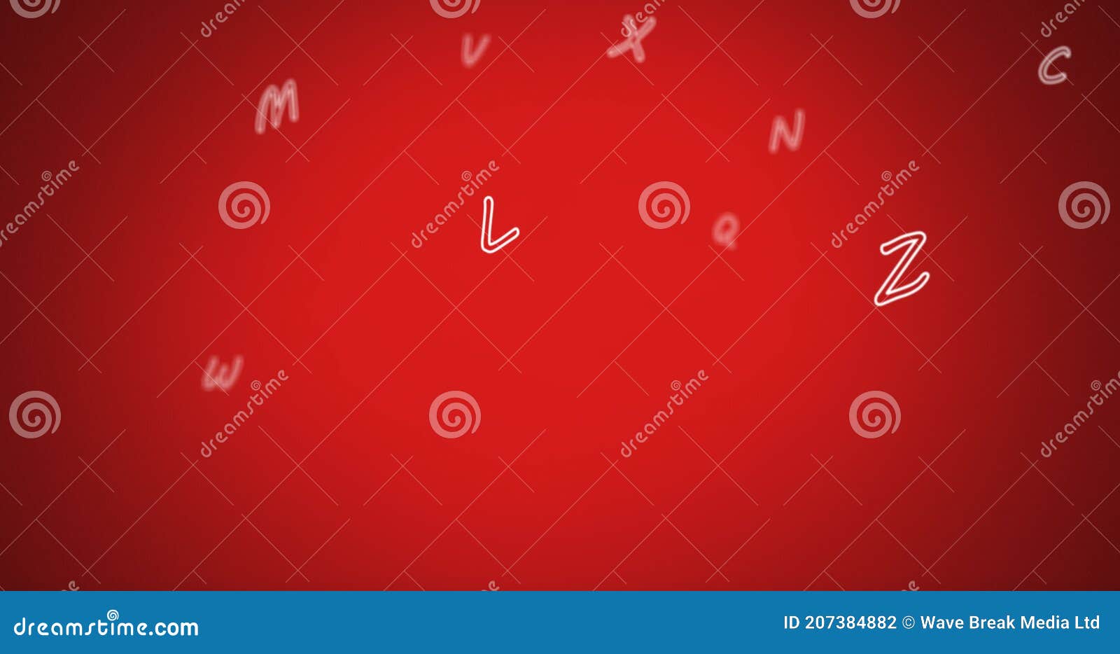 Digital Composition of Multiple English Language Alphabets Floating ...