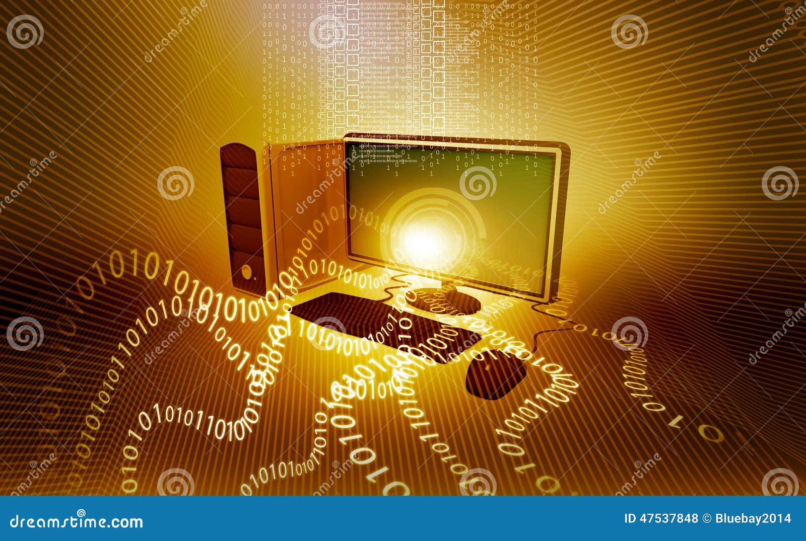 Digital Computer stock illustration. Illustration of digital - 47537848
