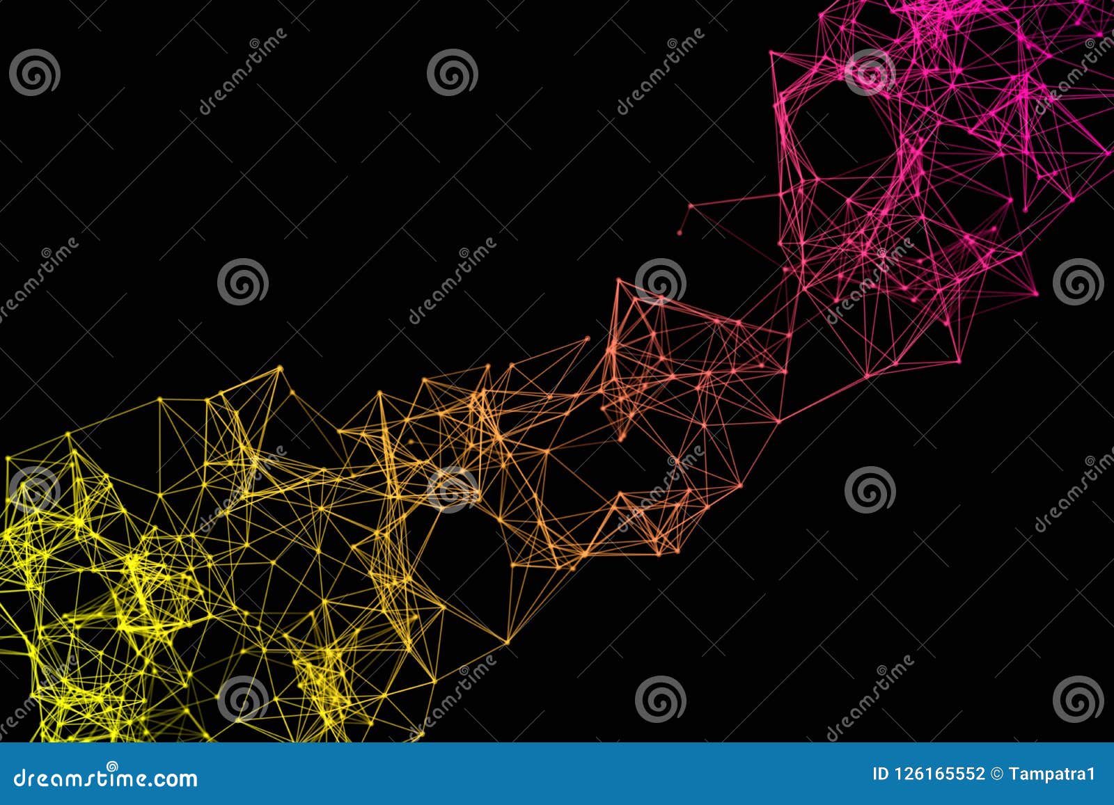 Digital Computer Data and Network Connection Triangle Lines and Stock ...