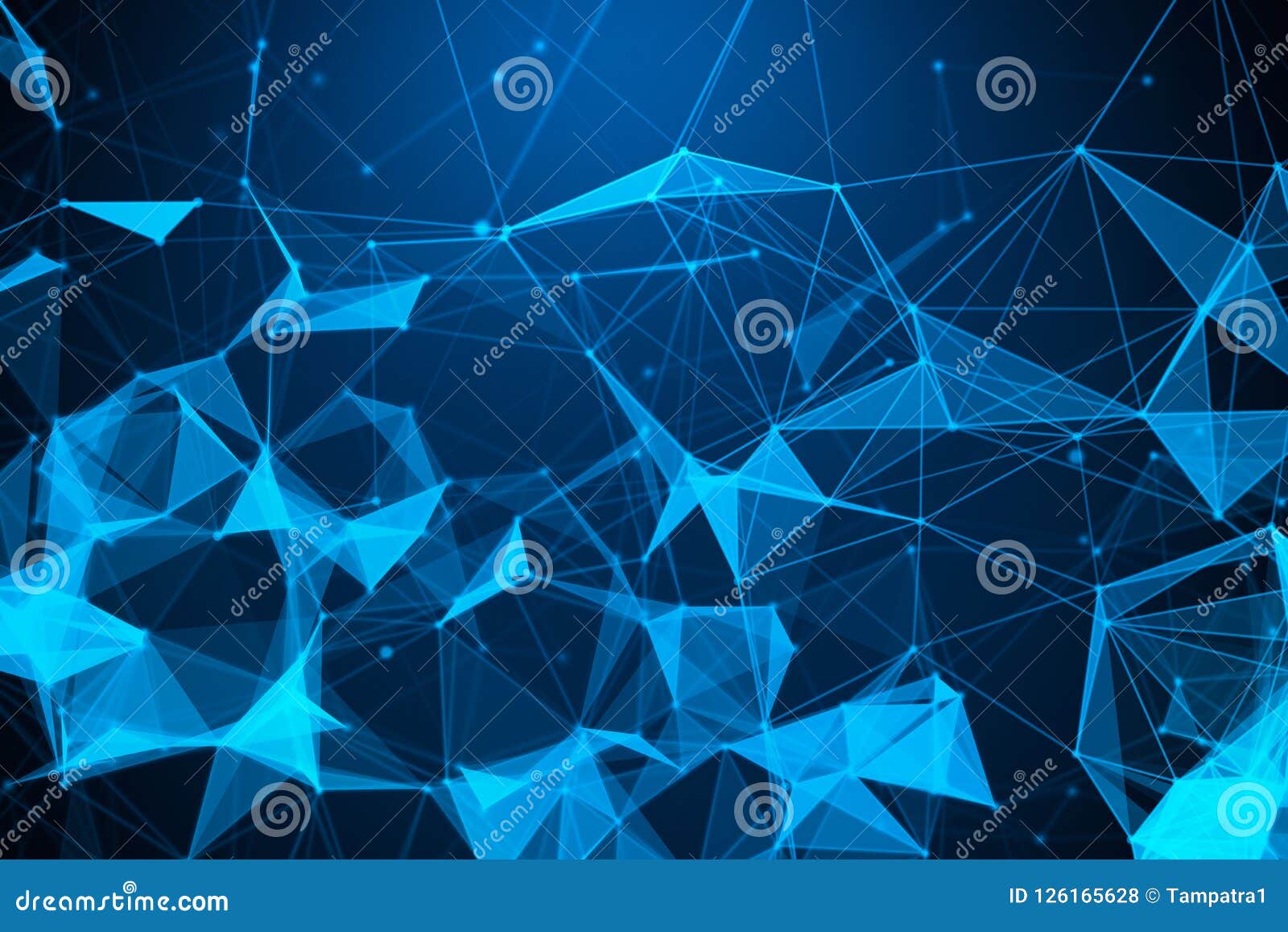 Digital Computer Data and Network Connection Triangle Lines and Stock ...